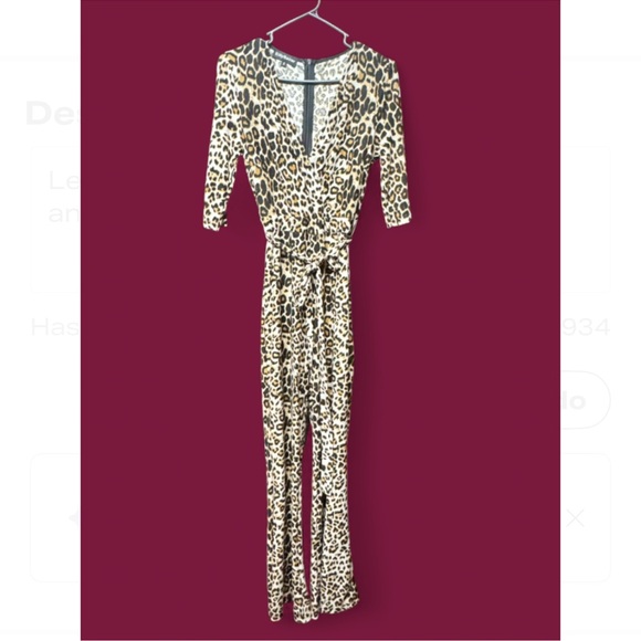 Pants & Jumpsuits | Elegant Leopard Print Jumpsuit | Poshmark